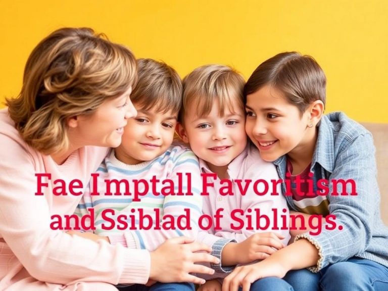 The Impact of Parental Favoritism on Sibling Relationships and Growth